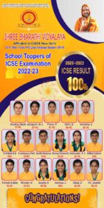 ICSE X Toppers 2022-23 - Shree Bharathi Vidyalaya